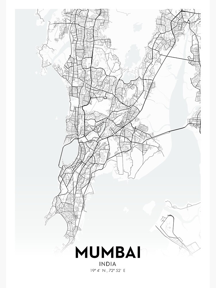 "Mumbai City Map" Poster for Sale by OrtaMaps | Redbubble