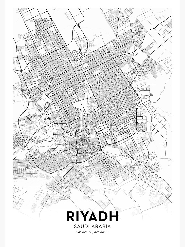 "Riyadh City Map" Poster for Sale by OrtaMaps | Redbubble