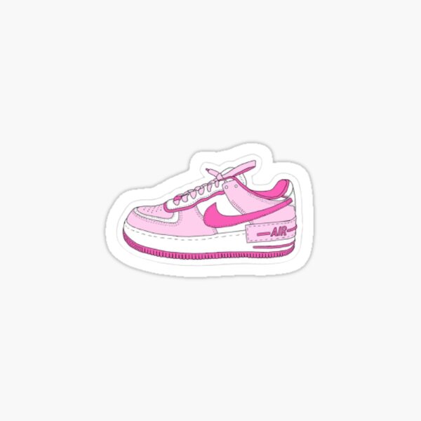 "Pink preppy/ Air Force 1" Sticker for Sale by Globalstraz | Redbubble