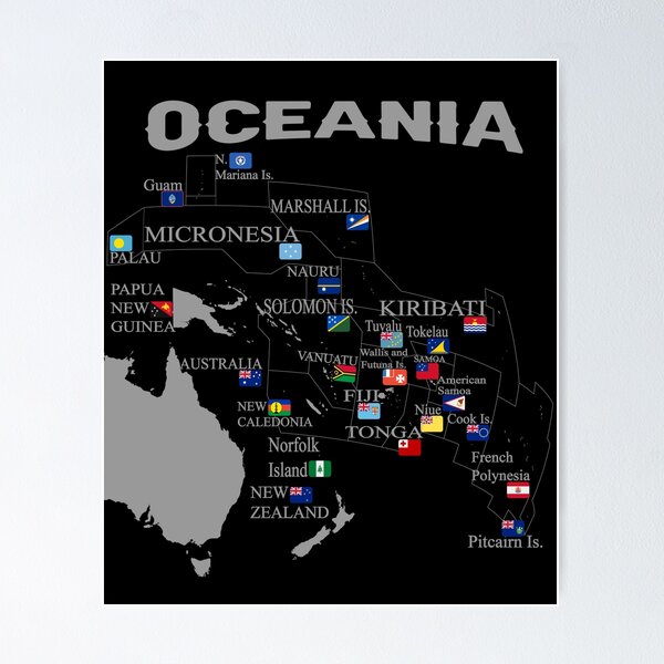 "Pacific-Centered Map, oceania flags Maps and names, Micronesia Flag ...