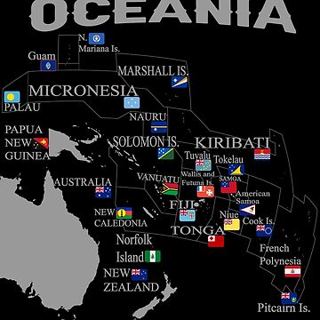 "Pacific-Centered Map, oceania flags Maps and names, Micronesia Flag ...