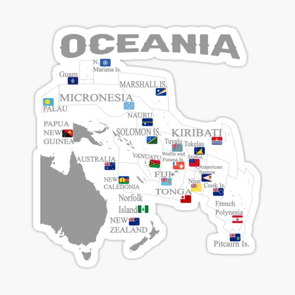 "Pacific-Centered Map, oceania flags Maps and names, Micronesia Flag ...