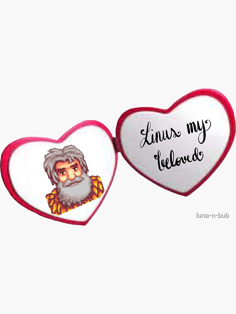 ""Linus My Beloved" Heart Locket Meme" Sticker for Sale by luna-n-bub ...