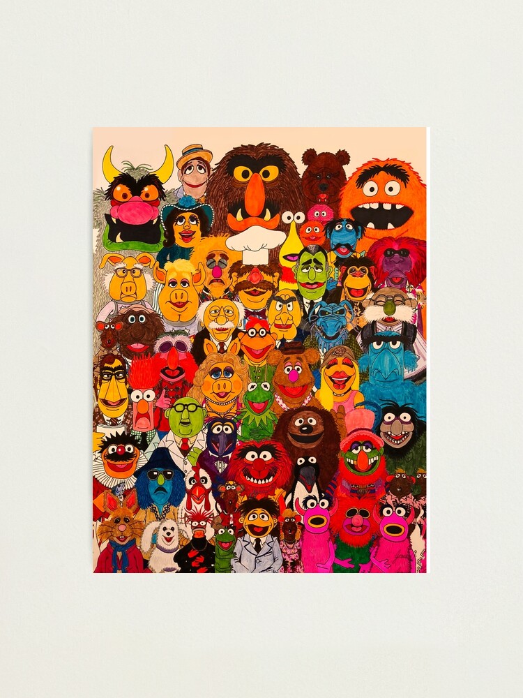 "Retro Cartoon The Muppet Art Pattern" Photographic Print for Sale by ...
