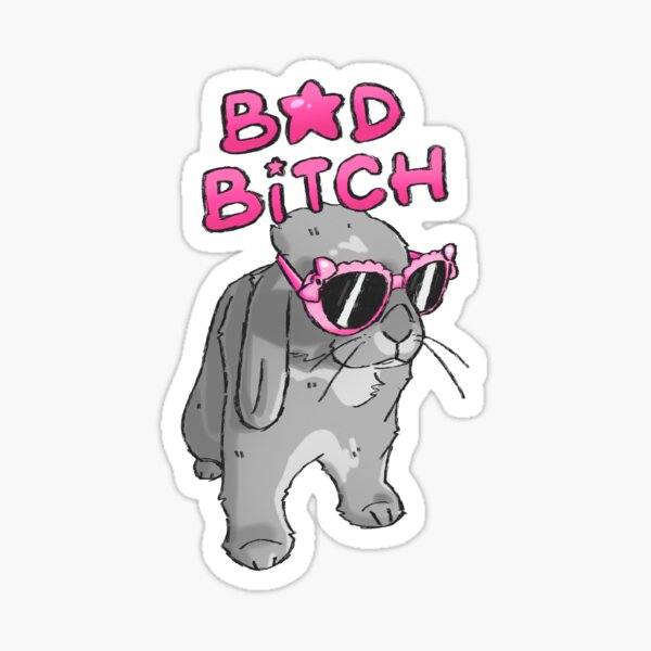"Bad Bunny" Sticker for Sale by OddGhostShark | Redbubble