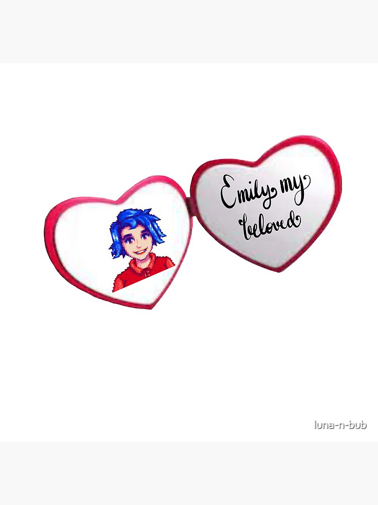 Emily My Beloved” Stardew Valley Heart Locket Meme" Art Print for Sale ...