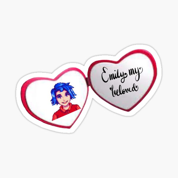 Emily My Beloved” Stardew Valley Heart Locket Meme" Sticker for Sale by ...