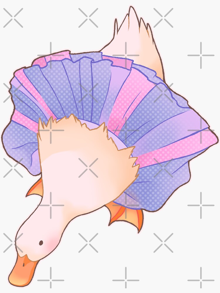 "duck with tutu" Sticker by CuteBlueArt | Redbubble