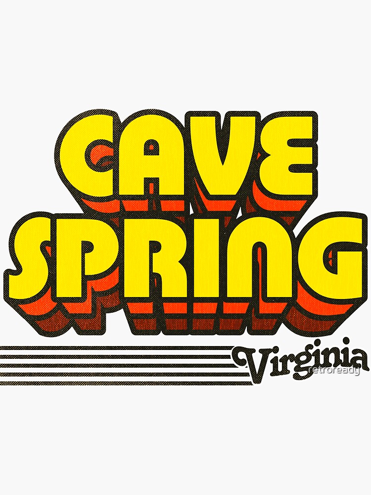 "Cave Spring, Virginia | Retro Stripes" Sticker for Sale by retroready ...