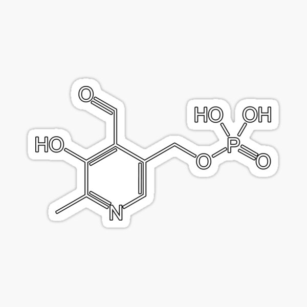 "Vitamin B6 Pyridoxal Phosphate C8H10NO6P" Sticker for Sale by Zeeph ...