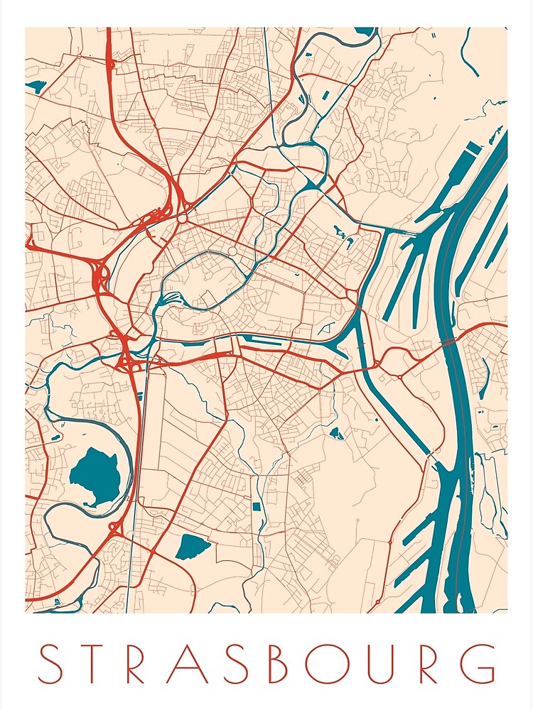 "Strasbourg Graphic Map" Art Print for Sale by margindot | Redbubble