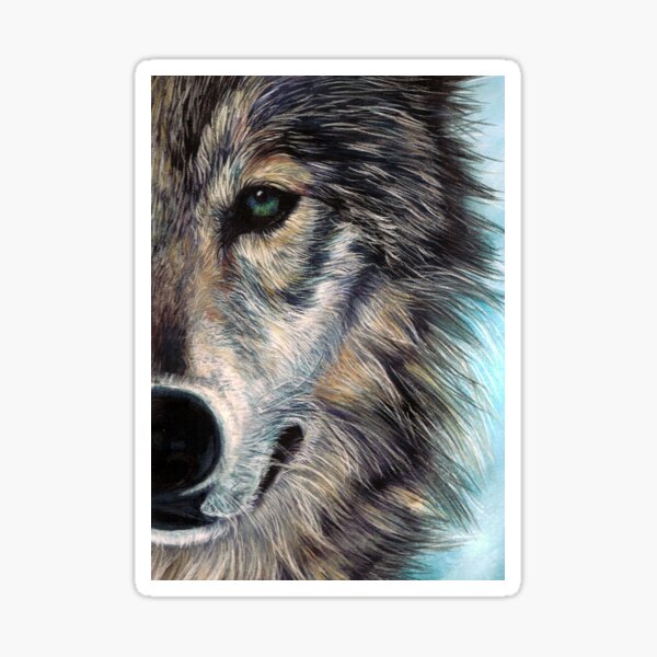 "Blue Wolf" Sticker for Sale by Carmen Owen | Redbubble