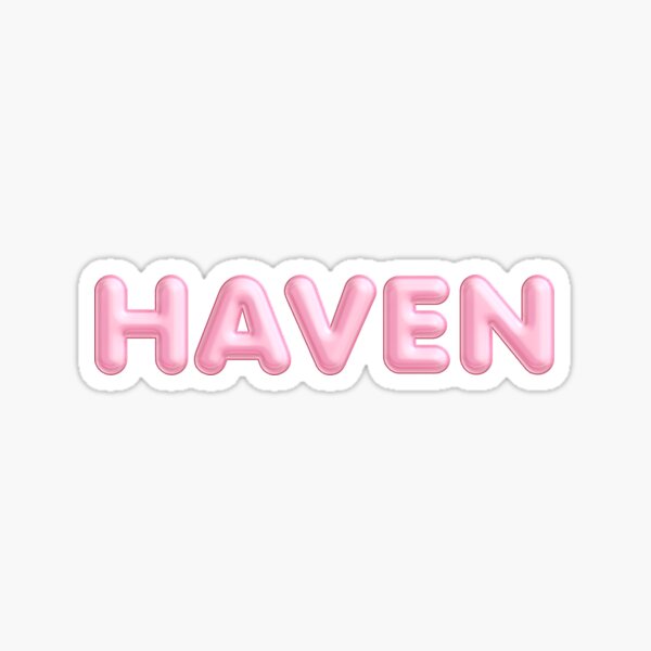 "Balloon Foil 3D | Haven Name Label (Black)" Sticker for Sale by ...