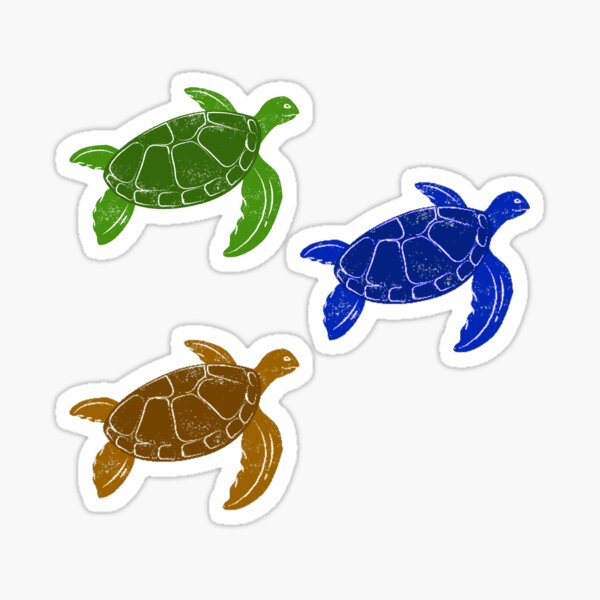 "Ocean animals pack, cute turtles" Sticker for Sale by Maxwell-More ...