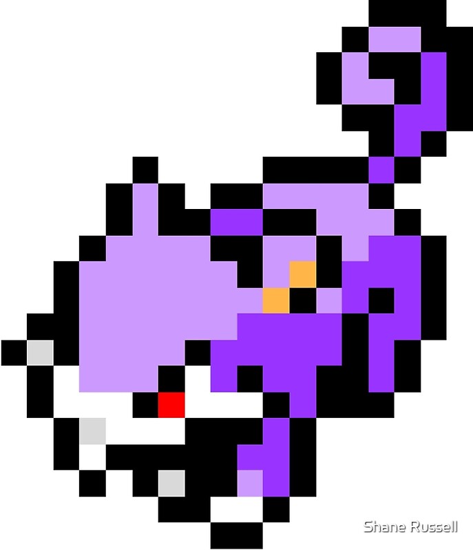 "Pokemon 8-Bit Pixel Rattata 019" by slr06002 | Redbubble