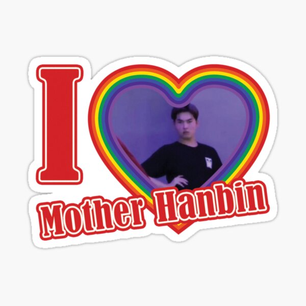 "ZB1 ZEROBASEONE Sung Hanbin "I Love Mother Hanbin"" Sticker for Sale ...