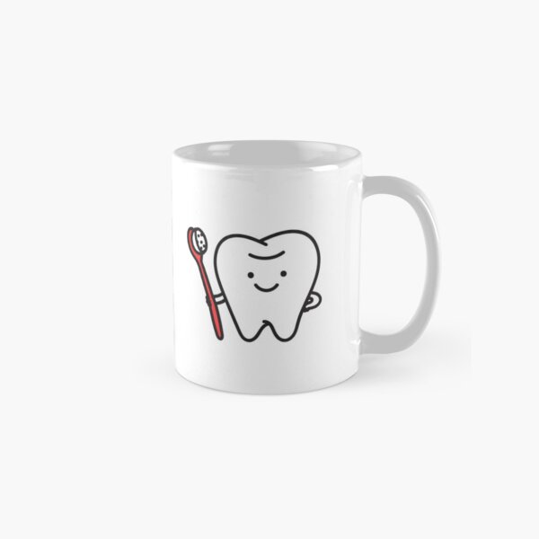 "Funny teeth. Cute tooth art. Dentist pattern design." Coffee Mug for ...
