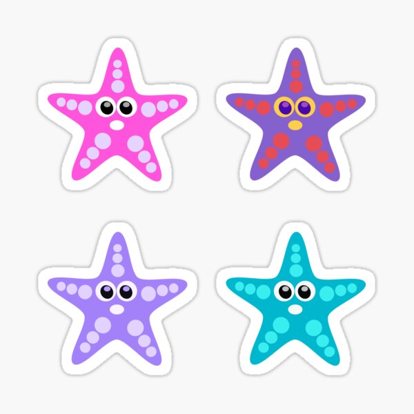 "Ocean animals pack, cute starfish" Sticker for Sale by Maxwell-More ...