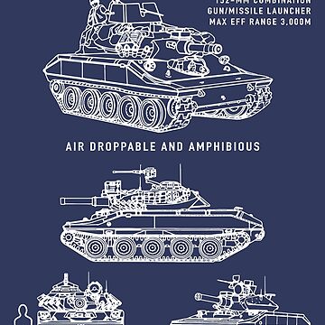 "M551 Sheridan Airborne Army Tank Blueprint Recognition Blueprints ...