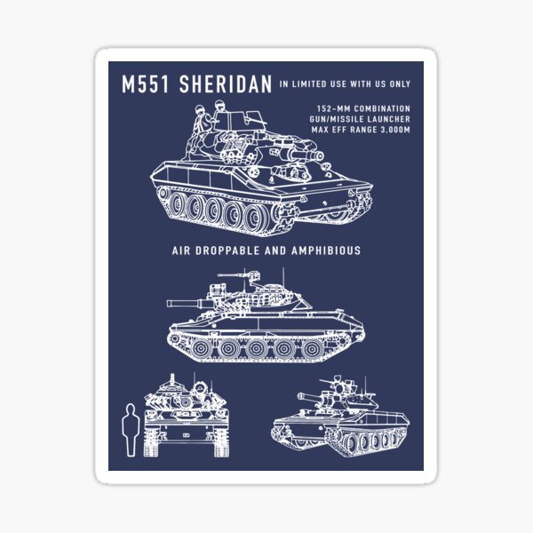 "M551 Sheridan Airborne Army Tank Blueprint Recognition Blueprints ...