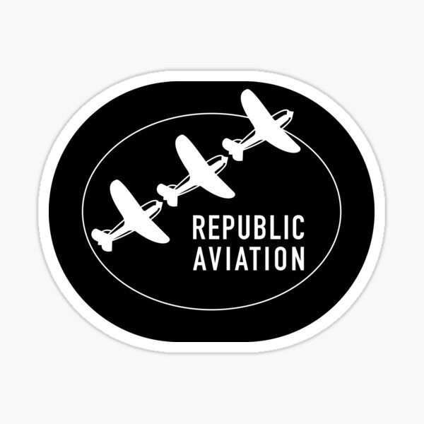 "Republic Aviation Vintage American Aircraft Logo" Sticker for Sale by ...