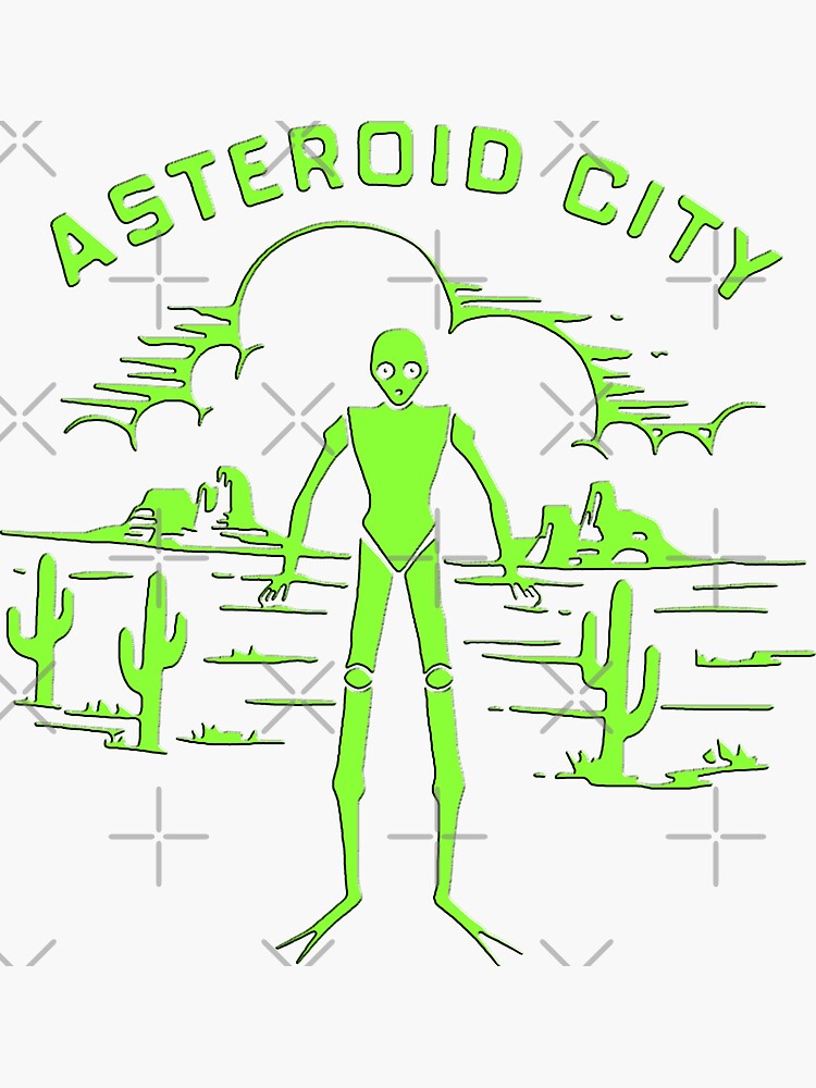 "Vintage Alien asteroid city Cool Space" Sticker for Sale by ...