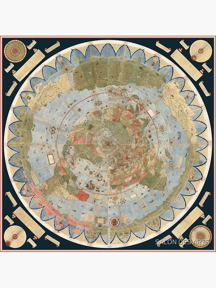 "Flat Earth Map (1587) - Urbano Monte" Poster for Sale by SALON DES ...