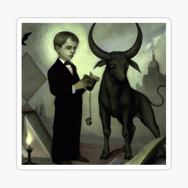 "Aleister Crowley as a child walking the goat" Sticker for Sale by ...