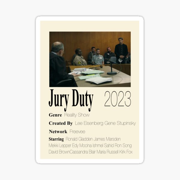 "Jury Duty Poster" Sticker for Sale by tlee322 | Redbubble