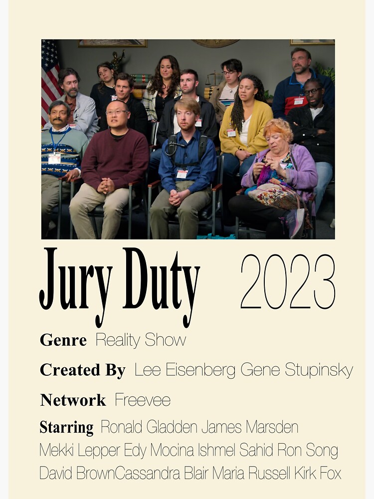 "Jury Duty Poster" Sticker for Sale by tlee322 | Redbubble