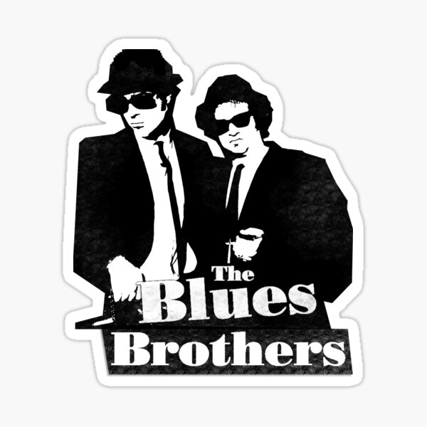 "The Blues Brothers with Logo" Sticker for Sale by barmbrackx | Redbubble