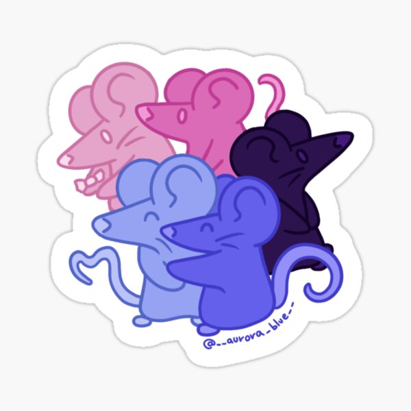 "Pride Mice - Omnisexual" Sticker for Sale by Aurora-Blue | Redbubble