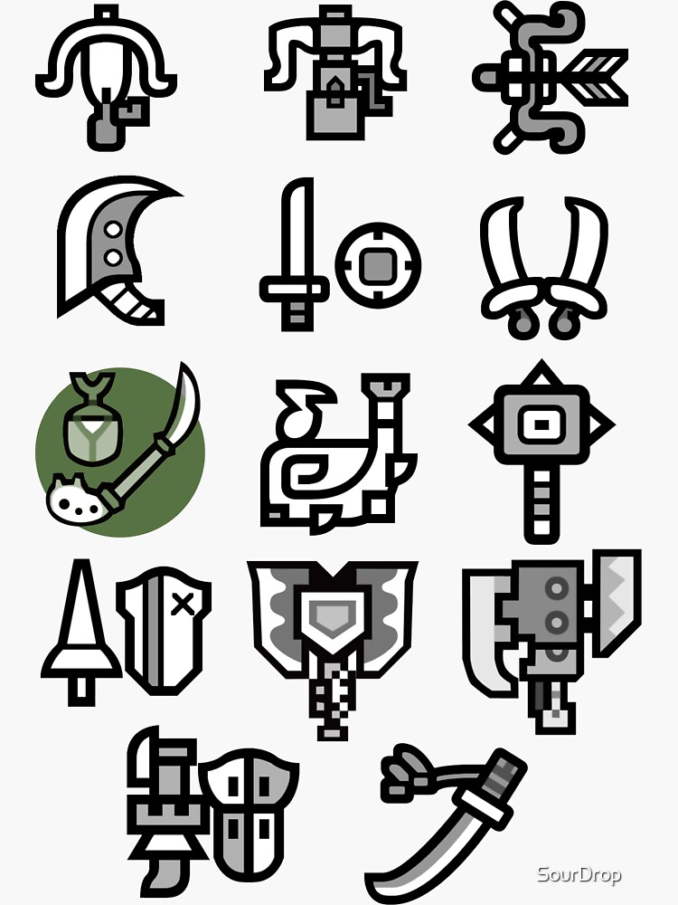 "Insect Glaive" Sticker by SourDrop | Redbubble