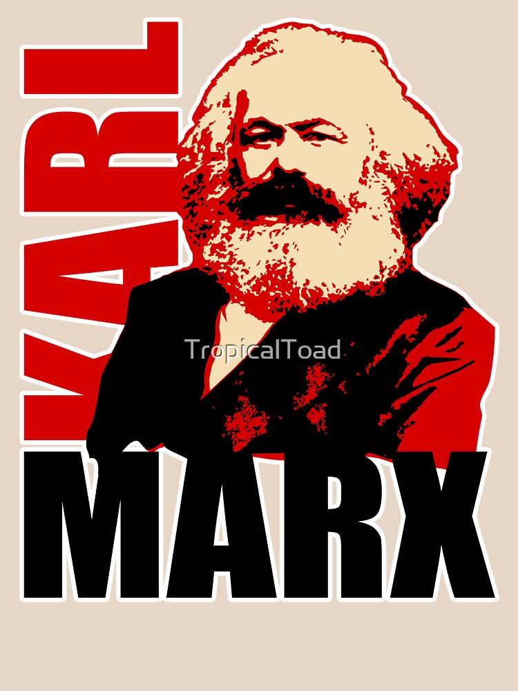 "Communist Karl Marx Portrait" T-shirt for Sale by TropicalToad ...