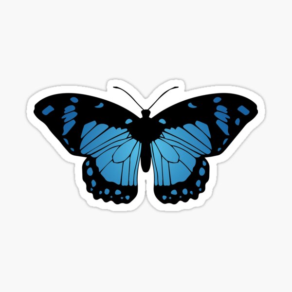 "Beautiful Blue Butterfly" Sticker for Sale by Stickerfy1 | Redbubble