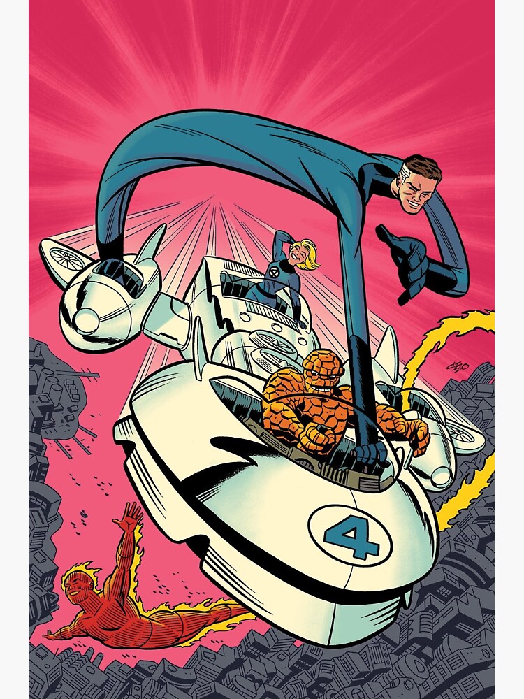"Fantastic four car" Sticker for Sale by Sunfuncc | Redbubble