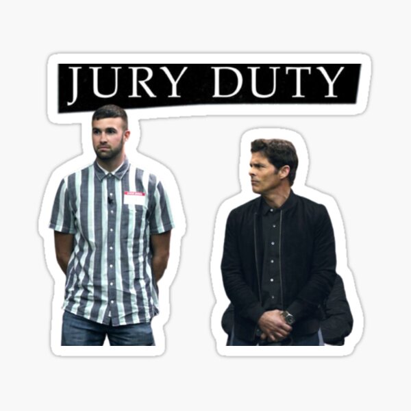 "Ronald Gladden and James Marsden - Jury Duty" Sticker for Sale by ...