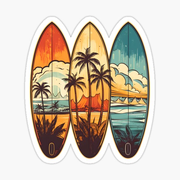 "beach surf summer pack, summer full of surfing" Sticker for Sale by ...