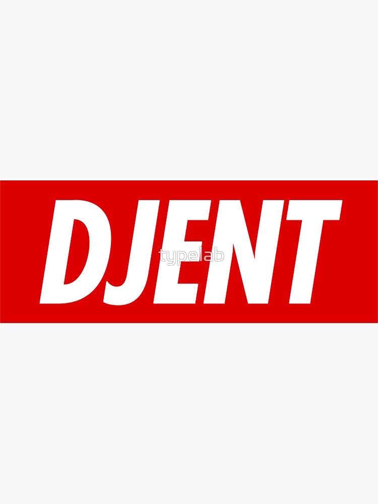 "Djent Logo - Black" Sticker by typelab | Redbubble