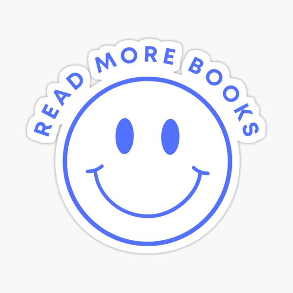 "Read More Book Smiley Face" Sticker for Sale by joburns | Redbubble