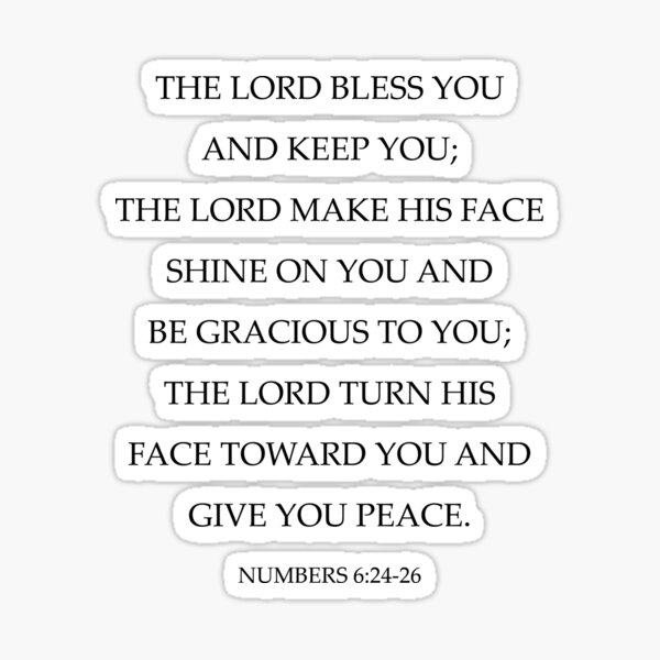 "aaronic christian blessing the lord bless you scripture" Sticker for ...