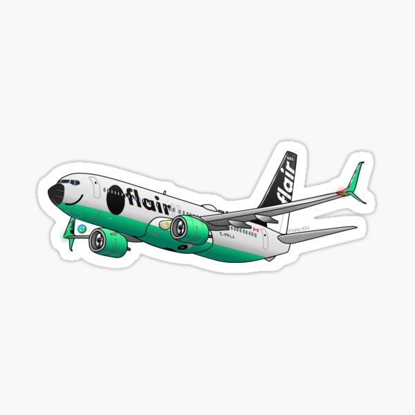 "Boeing 737-800 Flair" Sticker for Sale by Empty-R55 | Redbubble