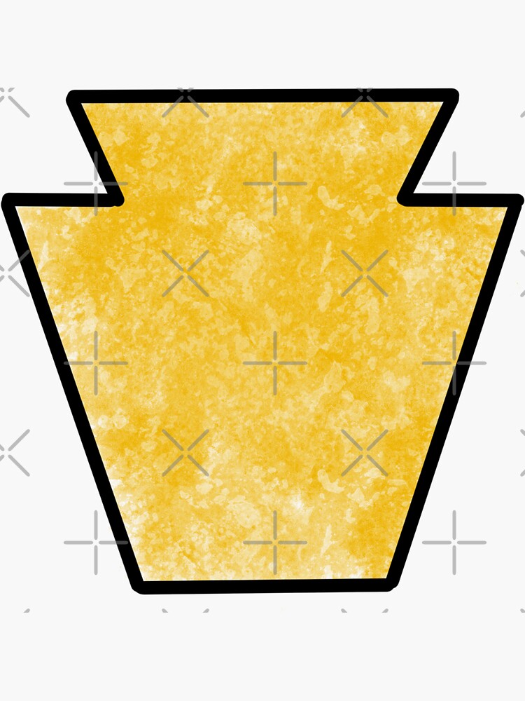 "Gold Keystone PA Symbol " Sticker for Sale by Pocketsodders | Redbubble