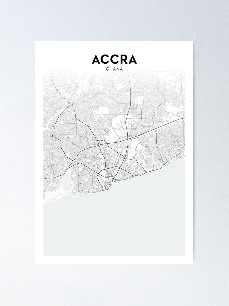 "Accra City Map" Poster for Sale by OrtaMaps | Redbubble