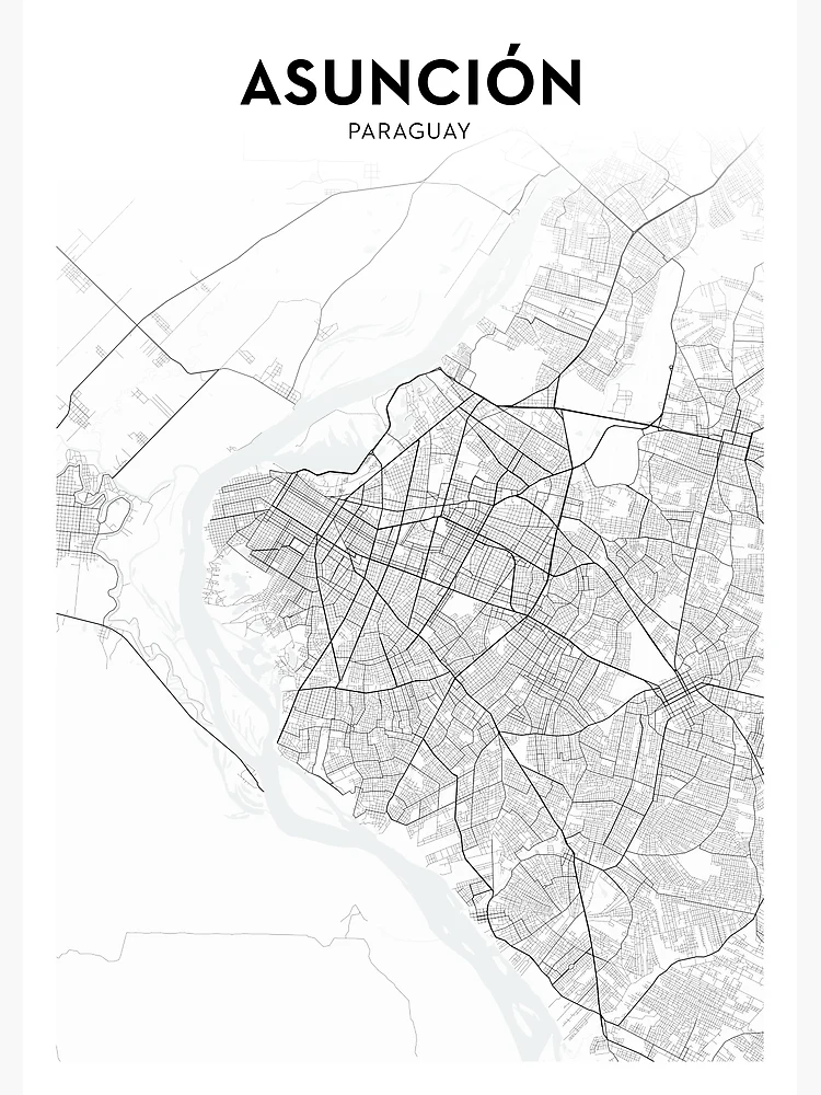 Asuncion Map Paraguay Asuncion Map Hi Res Stock Photography And Images