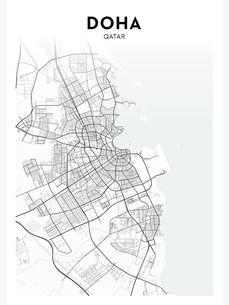 "Doha City Map" Poster for Sale by OrtaMaps | Redbubble