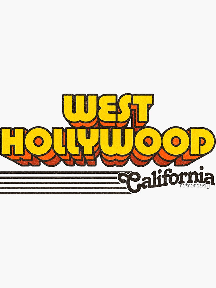 "West Hollywood, California | Retro Stripes" Sticker for Sale by ...