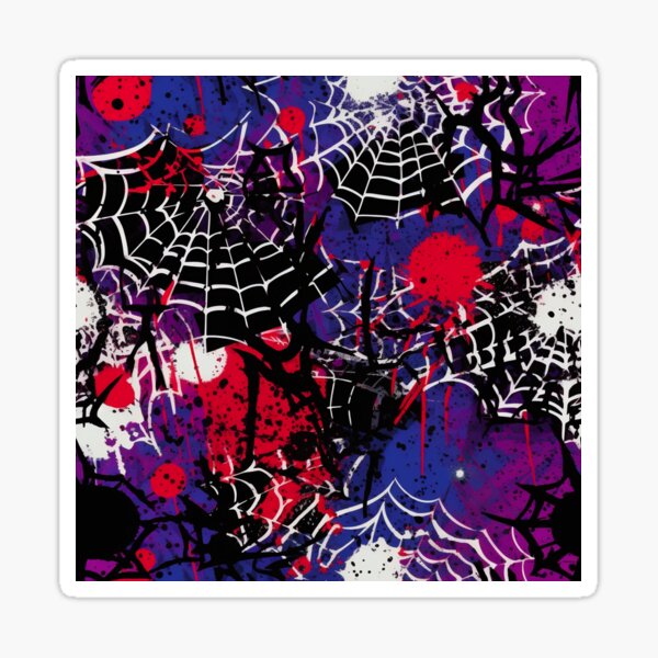 "Punk Rock Spider Graffiti Web" Sticker for Sale by AlexandrAIart ...