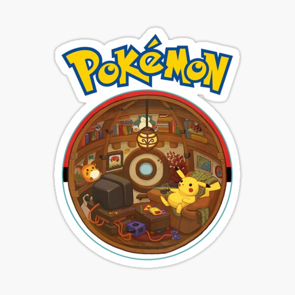 "Pikachu-Chillin Inside A-Pokeball" Sticker for Sale by wewens | Redbubble