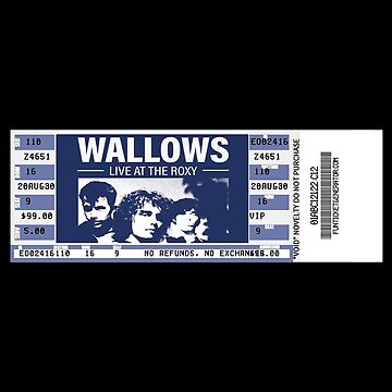 "Wallows Live At The Roxy Blue Concert Ticket!" Sticker for Sale by ...